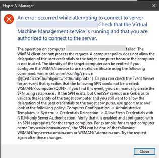 Remotely Manage Hyper-V Host | Codegard1